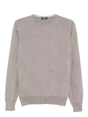 BARBA NAPOLI Crew-neck Wool Sweater - Neutrals