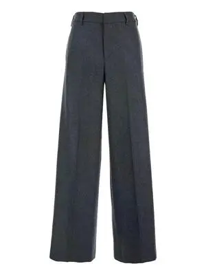 PT TORINO Elasticated-waist Wool Trousers - Grey