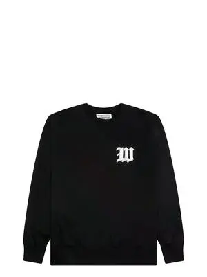 WACKO MARIA Crew-neck Embroidered Sweatshirt - Black