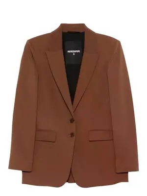 Patrizia Pepe Notched-lapel Blazer - Brown