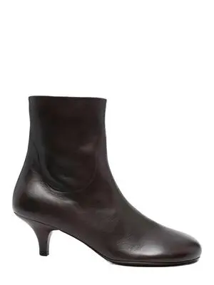 Marsèll Kitten-heel Leather Ankle Boots - Brown