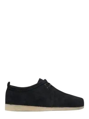 Clarks Ashton Suede Derby Shoes - Black