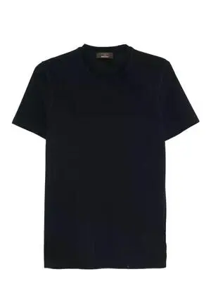 ZANONE Round-neck Cotton T-shirt - Blue