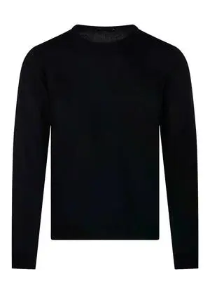 ROBERTO COLLINA Crew-neck Long-sleeve Sweater - Black