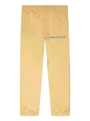 AWAKE NY Embroidered-logo Sweatpants - Yellow