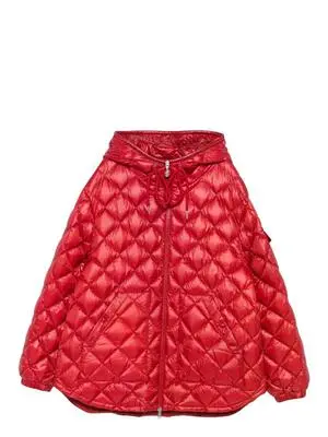 Moncler Quilted Hooded Puffer Jacket Red