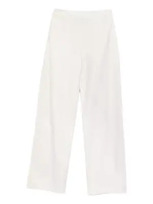 Emporio Armani Textured Straight Trousers - Neutrals