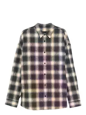 JUUN.J Checked Cotton Shirt - Yellow
