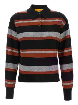 Guest In Residence Collegiate Stripe Polo Shirt - Red