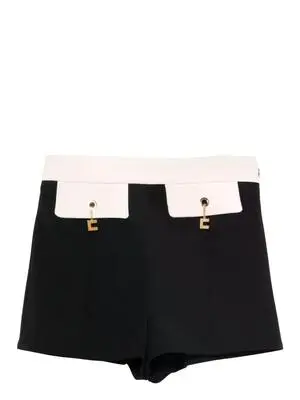 Elisabetta Franchi Contrast-panel Tailored Shorts - Black