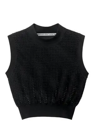 Alexander Wang Mesh Sleeveless Top - Black