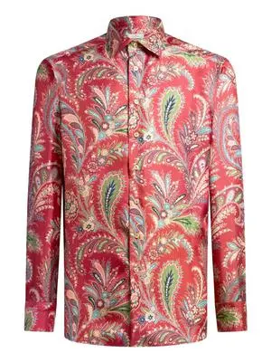 Etro Paisley-print Silk Shirt - Red