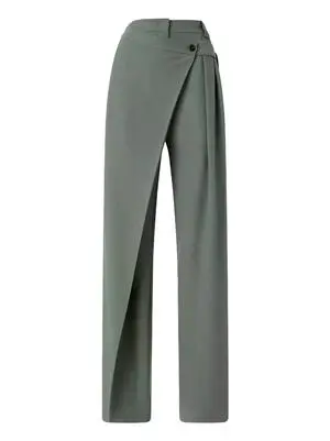 Pinko Wrap-front Pleated Trousers - Green
