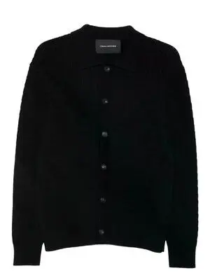 Tagliatore Wool Cardigan - Black