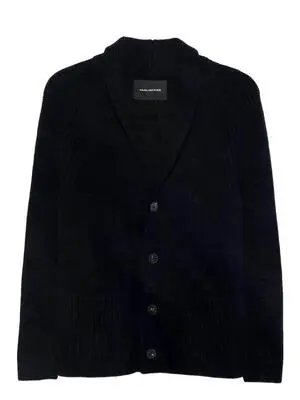 Tagliatore Shawl-collar Patch-pocket Cardigan - Blue