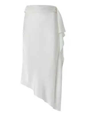 Pinko Asymmetric Ruffled Skirt - White