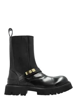 Moschino Strap-detail Chelsea Boots - Black