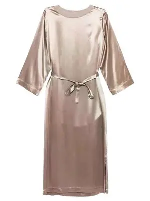 Peserico Satin Midi Dress - Neutrals