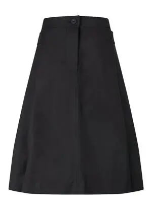 STUDIO TOMBOY Belted Pleated Midi Skirt - Black
