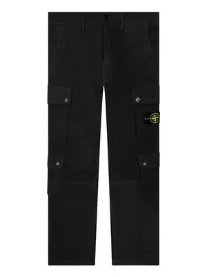 Stone Island Detachable Compass-Badge Zip Trousers Black