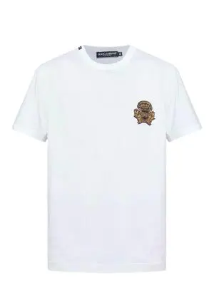 Dolce & Gabbana Logo-embellished Cotton T-shirt - White