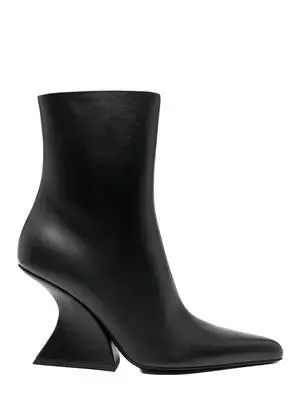 MUGLER 100mm Pointed-toe Sculpted-heel Boots - Black