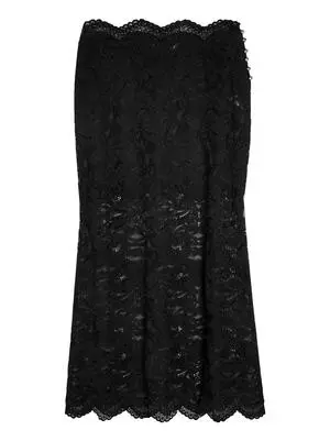 Rabanne Floral Stretch-guipure Lace Midi Skirt - Black