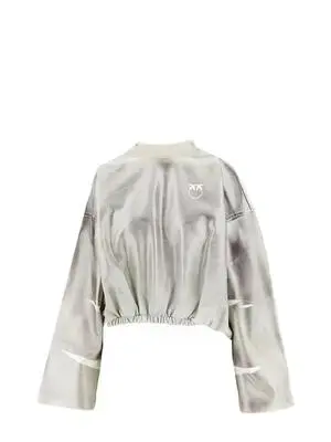 Pinko Metallic-effect Sweatshirt - Silver