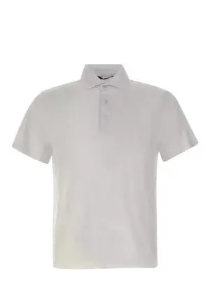 KANGRA Short-sleeve Button Polo Shirt - White