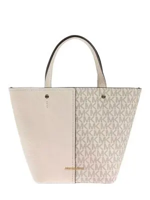Michael Kors Flora Monogram Panelled Tote - Neutrals