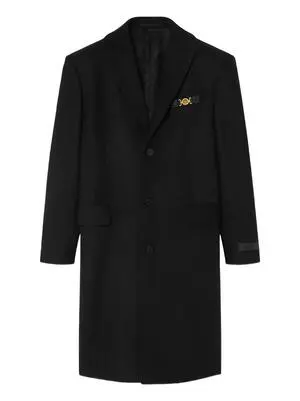 Versace Single-breasted Coat - Black
