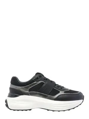 TOD'S Leather Panelled Lace-up Sneakers - Grey
