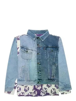 Needles Butterfly-print Denim Jacket - Blue