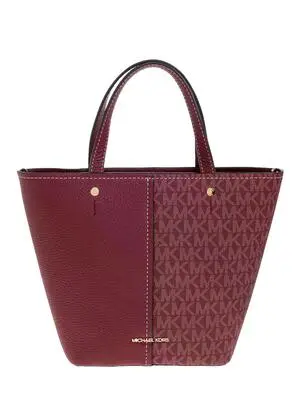 Michael Kors Monogram Panelled Tote Bag - Red