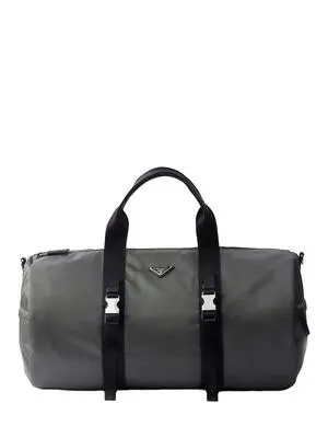 Prada Re-nylon Duffle Bag With Triangle Logo - Blue