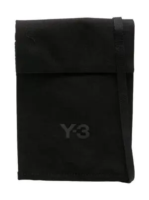 Y3 Logo-print Messenger Bag - Black