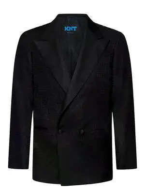 KITON Peak-lapel Geometric-pattern Blazer