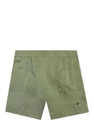 Stone Island Logo-Patch Swim Shorts Green