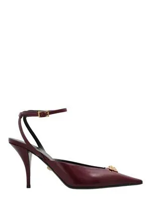 Versace 85mm La Medusa Embellished Heeled Pumps - Red