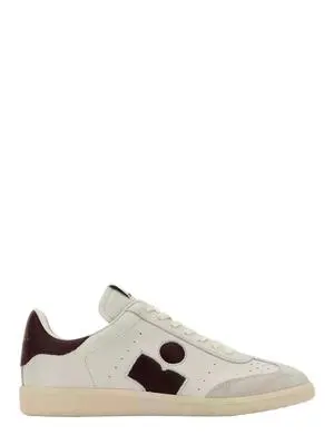 Isabel Marant Leather Logo Sneakers - Neutrals