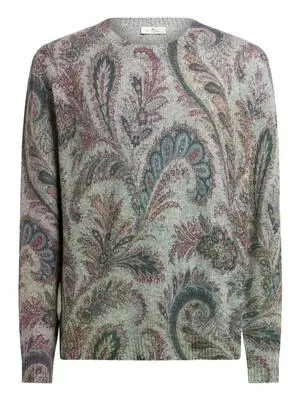 Etro Paisley-jacquard Sweater - Grey