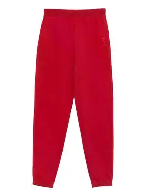 Max Mara Embroidered Logo Track Pants - Red