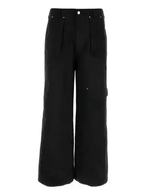 Alexander McQueen Pocket Cotton Trousers - Black