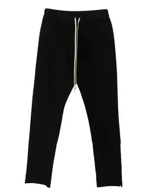 Rick Owens Drawstring Frayed Track Pants - Black