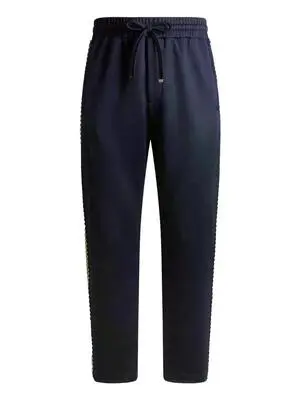 Etro Embroidered-band Trousers - Blue