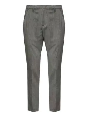DONDUP Logo-plaque Trousers - Grey