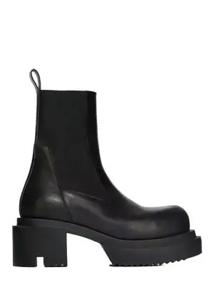 Rick Owens 75mm Beatle Bogun Platform Chelsea Boots - Black