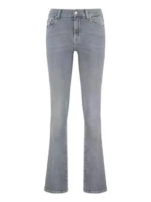 7 For All Mankind Logo-tag Bootcut Jeans - Grey