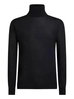 Etro Cashmere Silk Turtleneck Sweater - Black