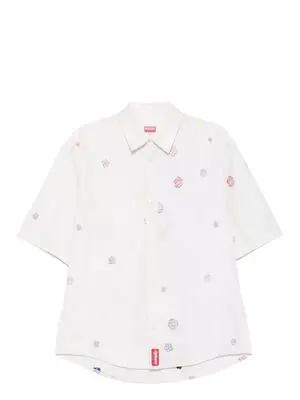 Kenzo X Futura 2000 Embroidered Short-sleeve Shirt - Neutrals